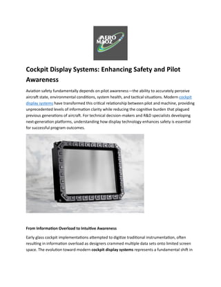 Cockpit Display Systems: Advancing Safety, Awareness & Mission ...