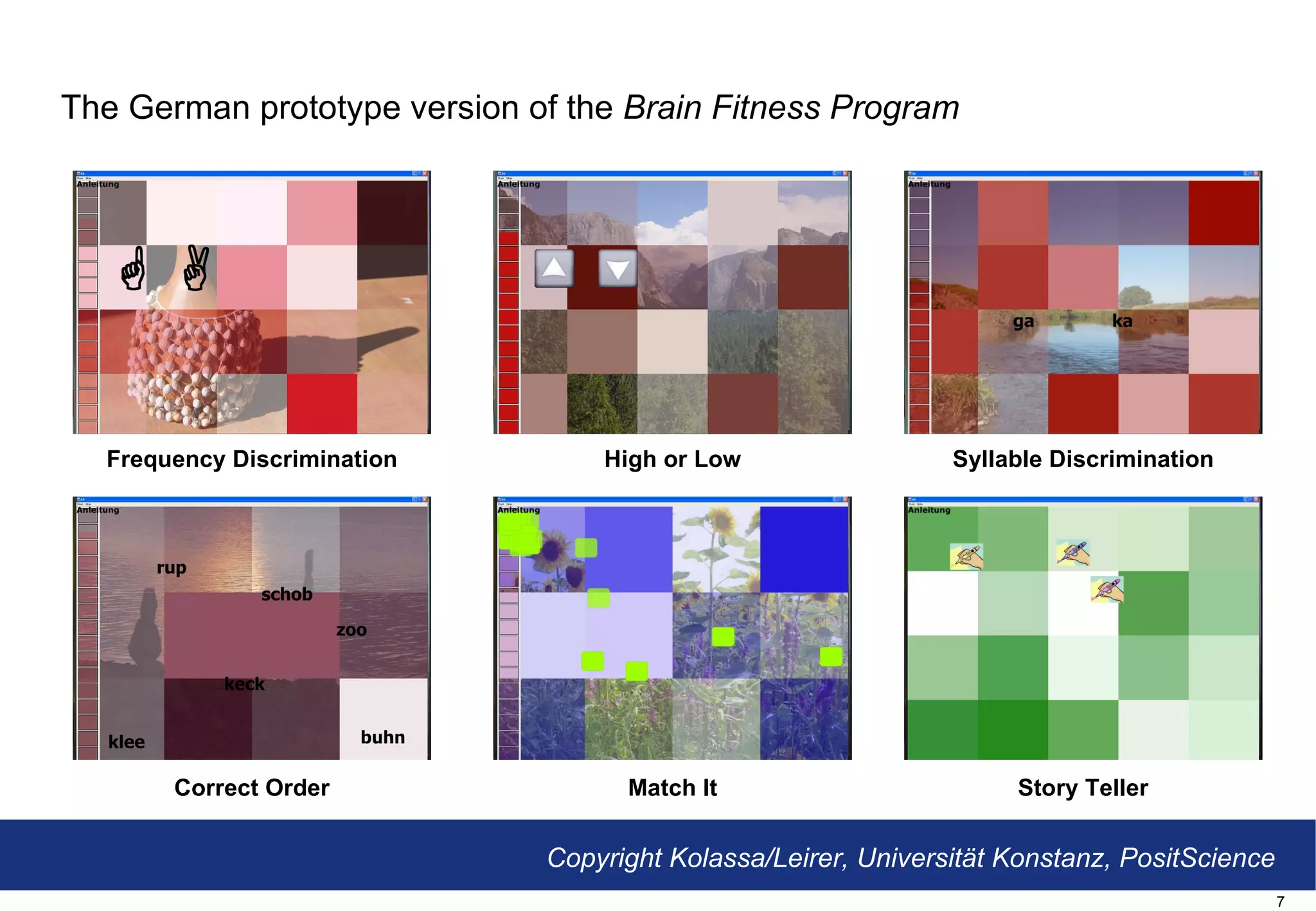 Cognitive Training Component (Brainfitness program) | PPT