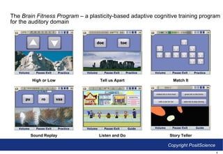 Cognitive Training Component (Brainfitness program) | PPT | Brain and Nervous System Disorders ...