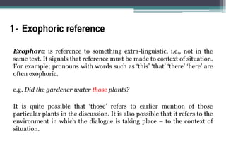 Cohesion, Coherence and Textuality | PPT