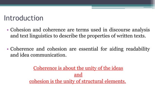 Cohesion, Coherence and Textuality | PPT | Personal Finance