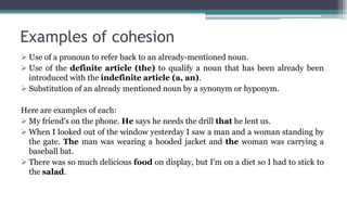 Cohesion, Coherence and Textuality | PPT