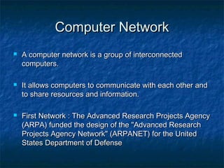 3 computer network - basic concepts | PPT
