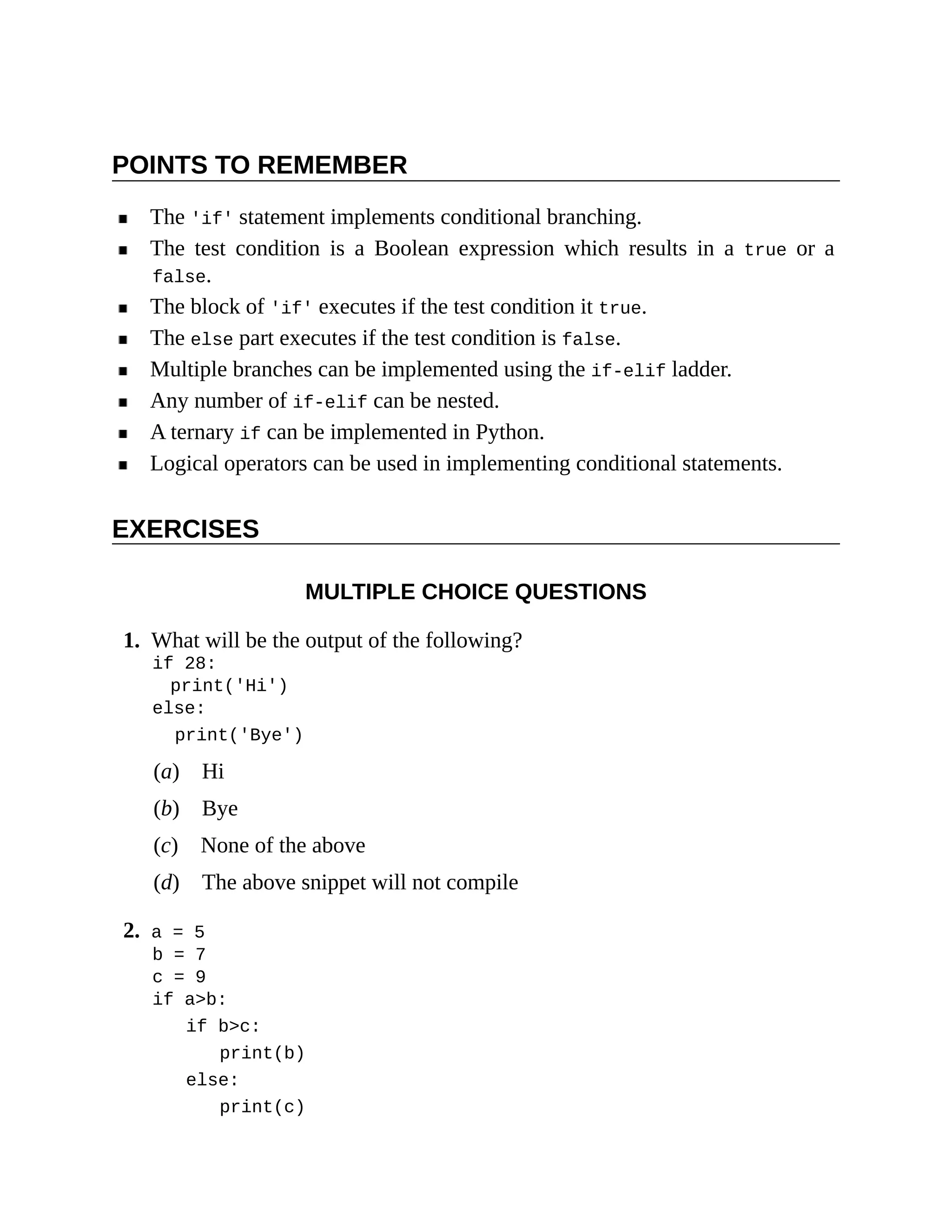 Conditional Statements | PDF
