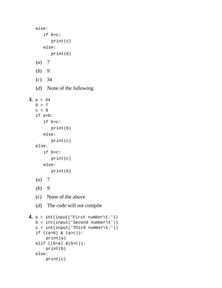 Conditional Statements | PDF