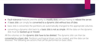 3 configuring basic and dynamic disks | PPTX