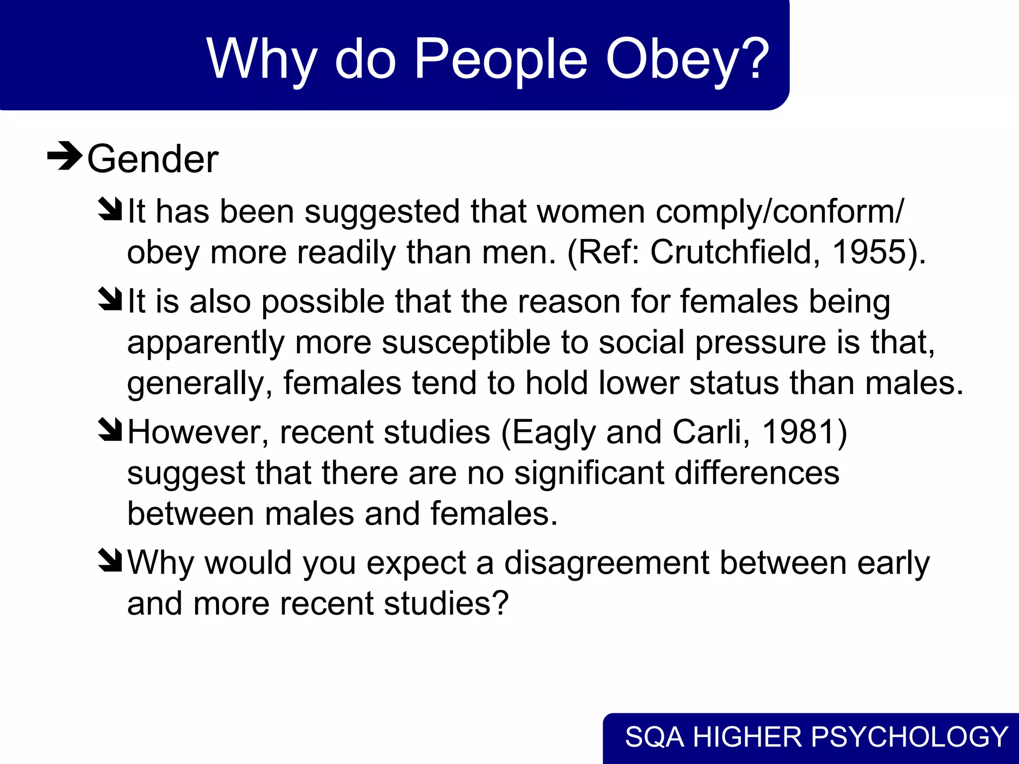 3. Conformity & Obedience | PPT