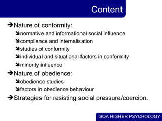 3. Conformity & Obedience | PPT