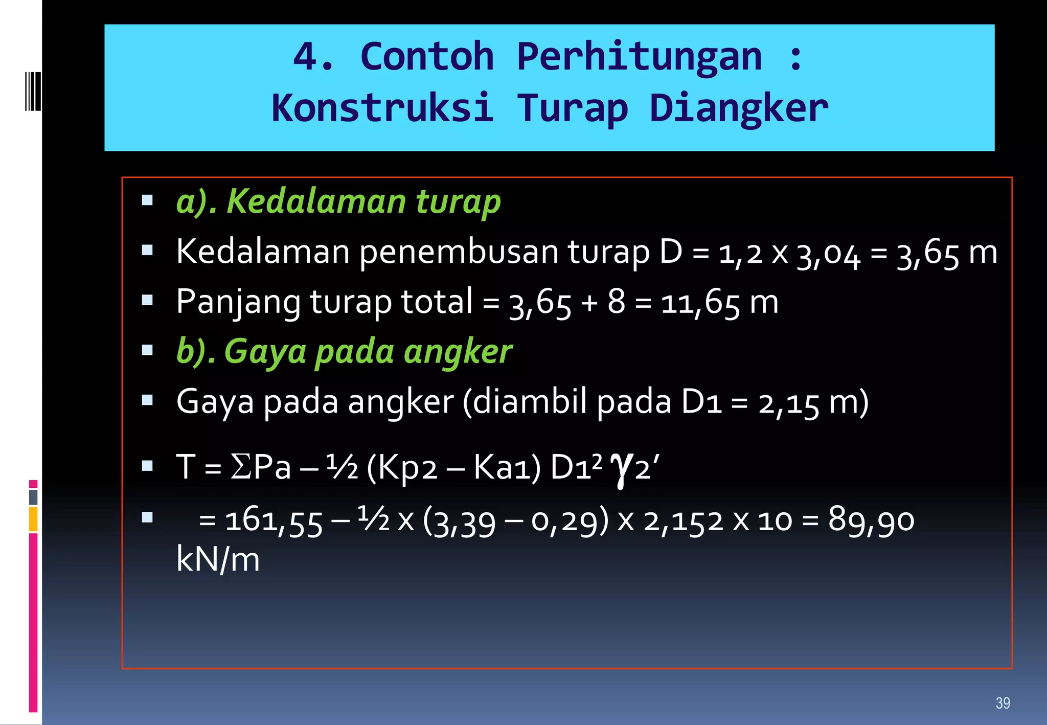 9 contoh desain turap | PPT