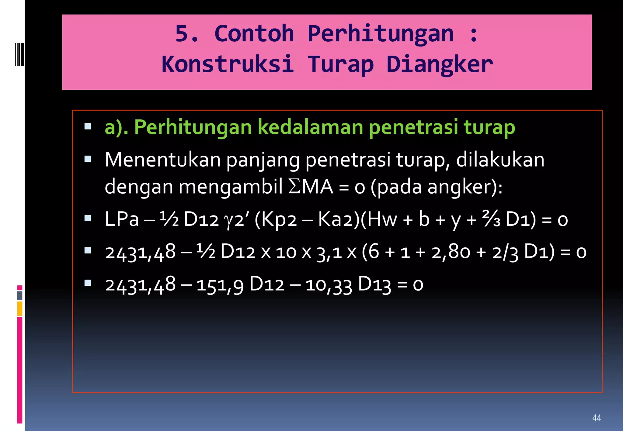 9 contoh desain turap | PPT