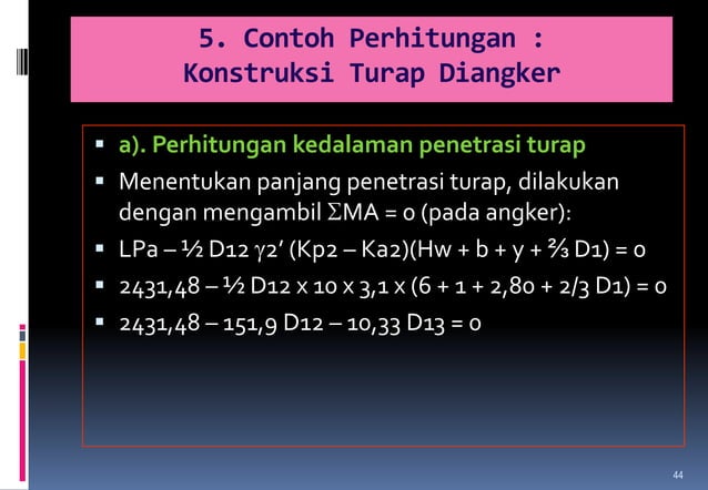 9 contoh desain turap | PPT