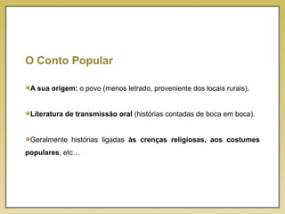 conto tradicional-popular | PPT