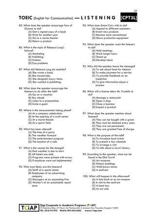 TOEIC Tips and strategies | PDF