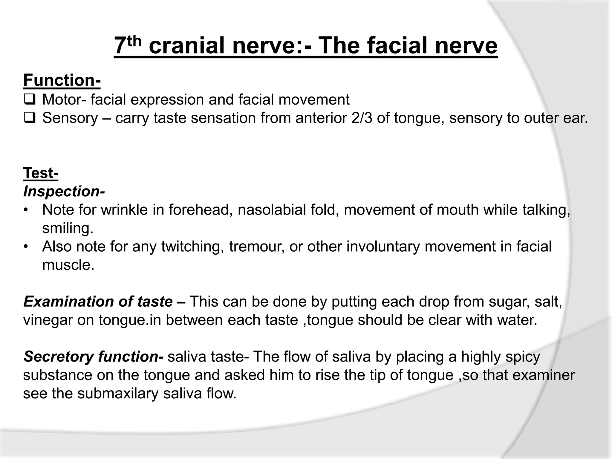 Part 3 cranial nerve examination | PPTX