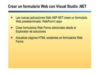 3. Crear Formularios Web Forms | PPT