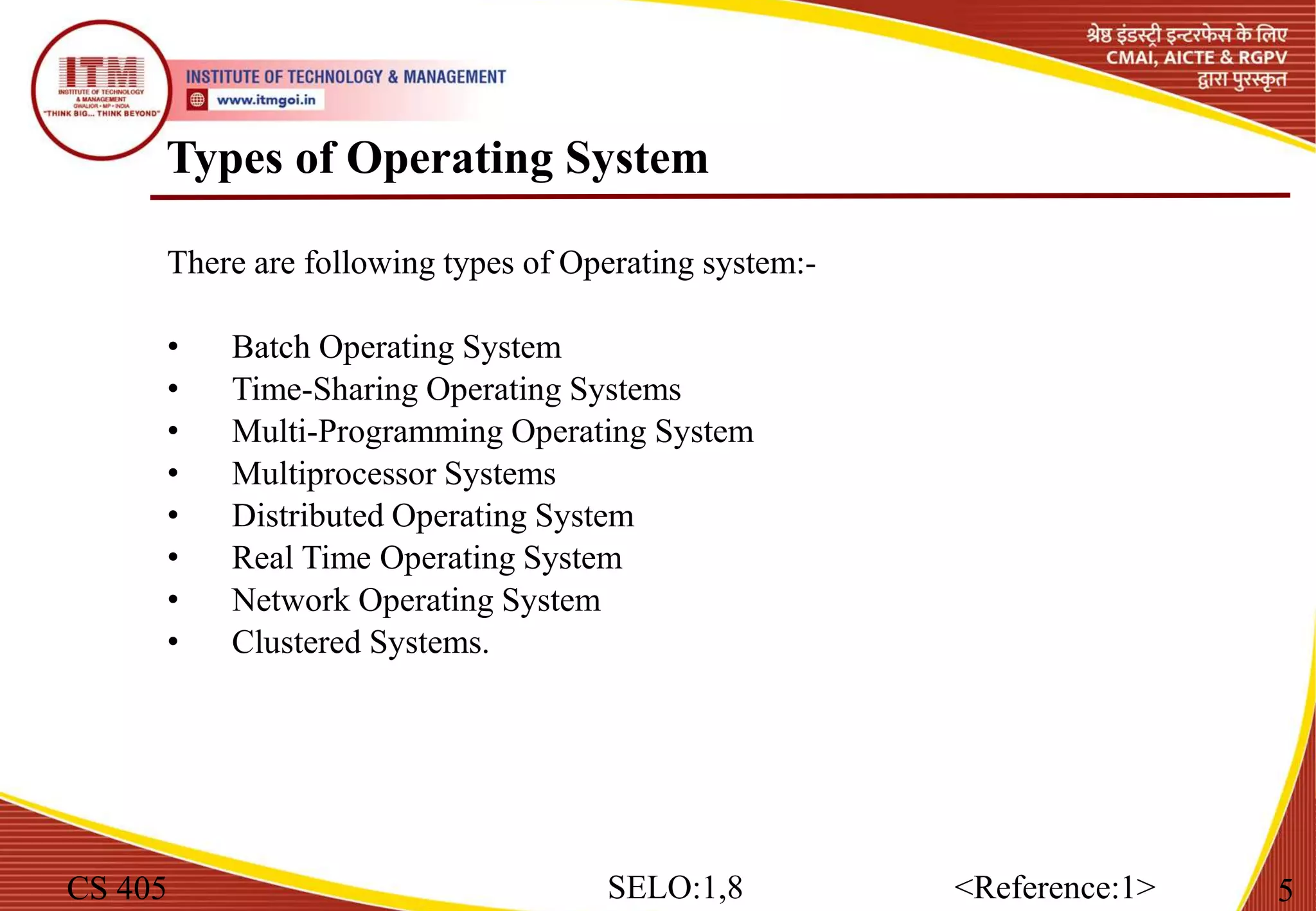 Types of Operating System | PPTX