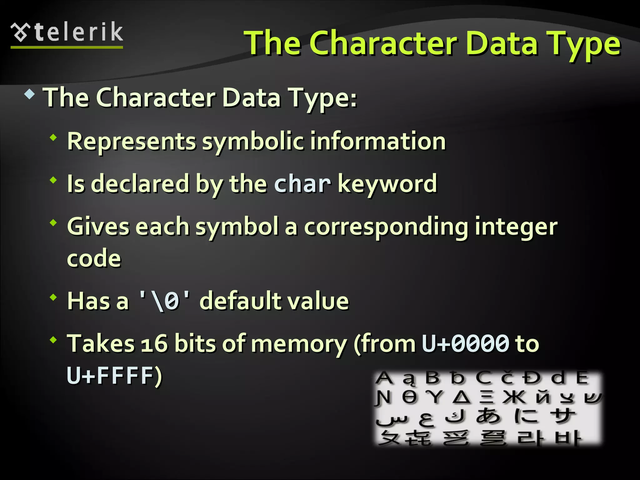 C# Language Overview Part I | PPT