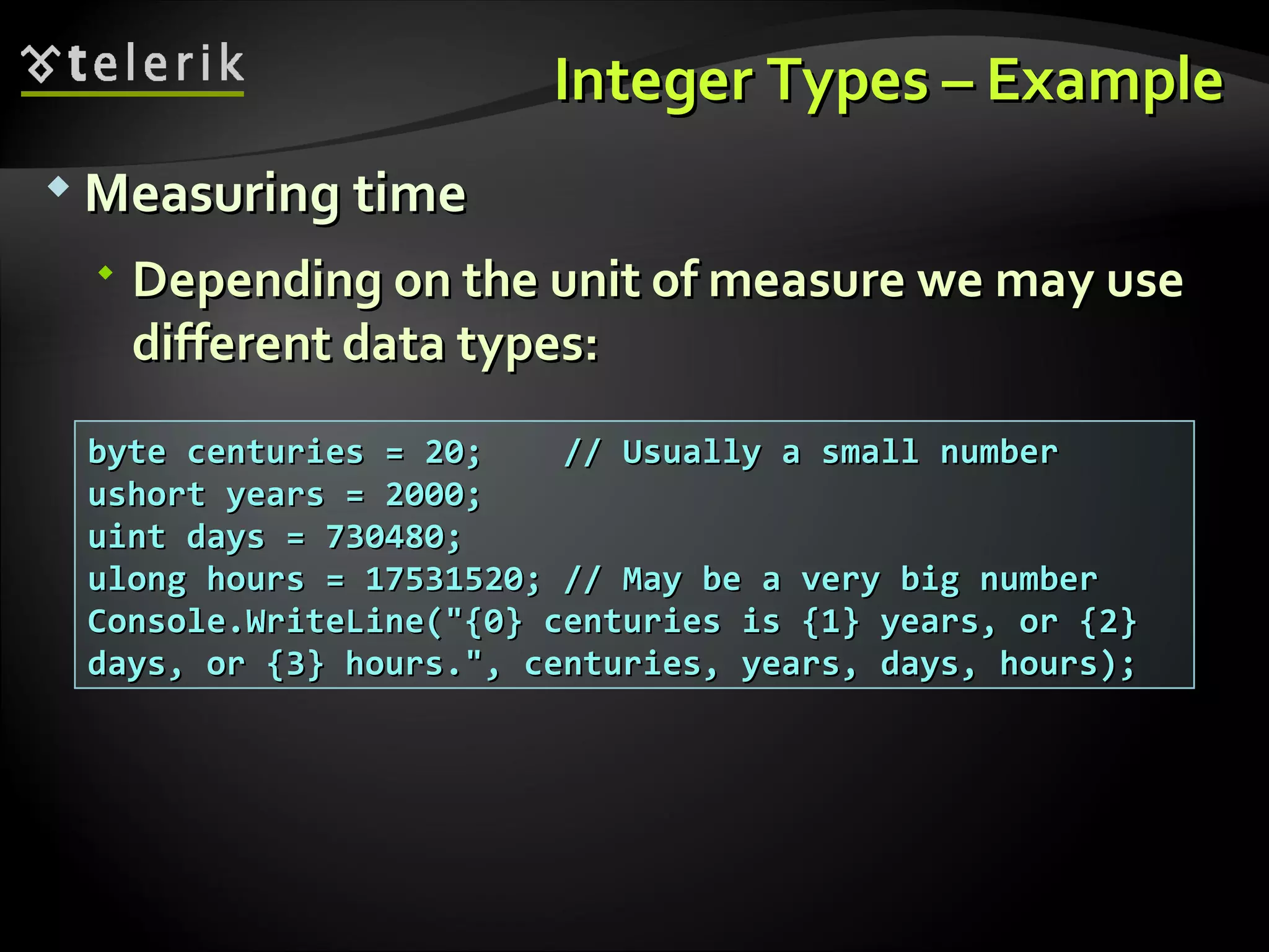 C# Language Overview Part I | PPT