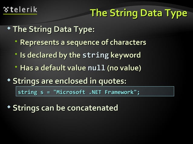 C# Language Overview Part I | PPT