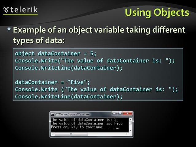 C# Language Overview Part I | PPT