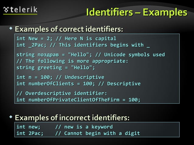 C# Language Overview Part I | PPT
