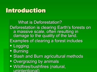 3 D Ethan Lee, Deforestation | PPT