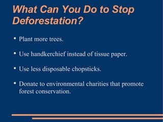 3 D Grace Lim, Deforestation | PPT