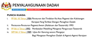DADAH JENAYAH Peraturan 51 Peraturan Peraturan Pegawai Awam | PPTX