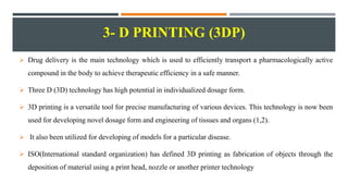 3-D Printing and Application in Pharmaceutical.pptx