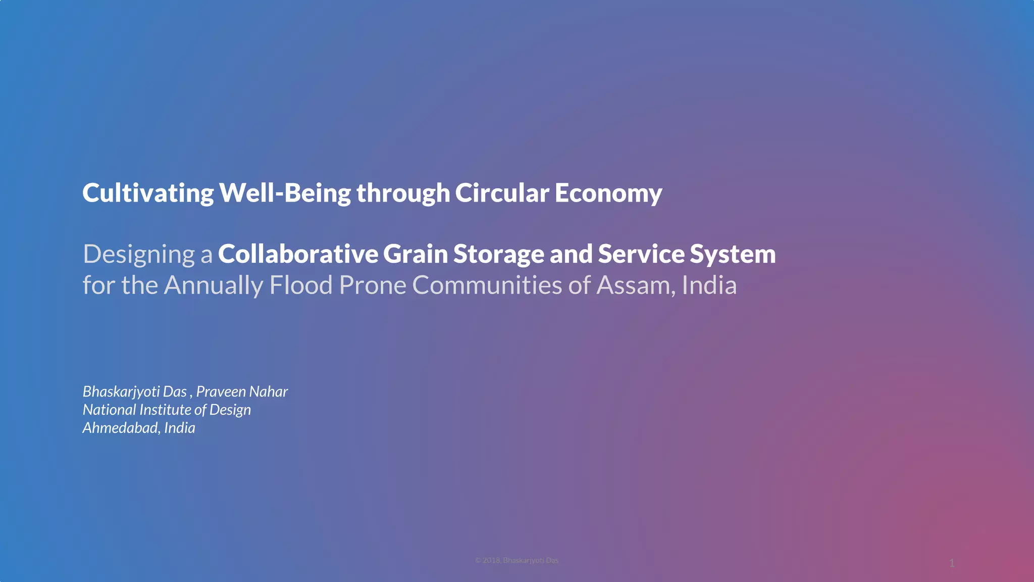 Circular Economic Service System Design for Community Based Flood ...