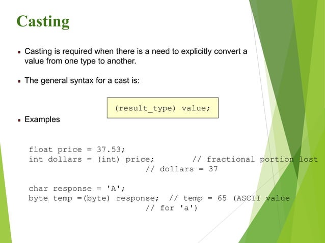 Data Types & Variables in JAVA | PPSX