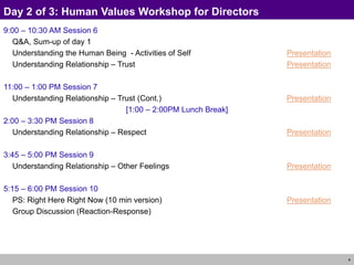 3-Day Value Orientation Workshop.ppt