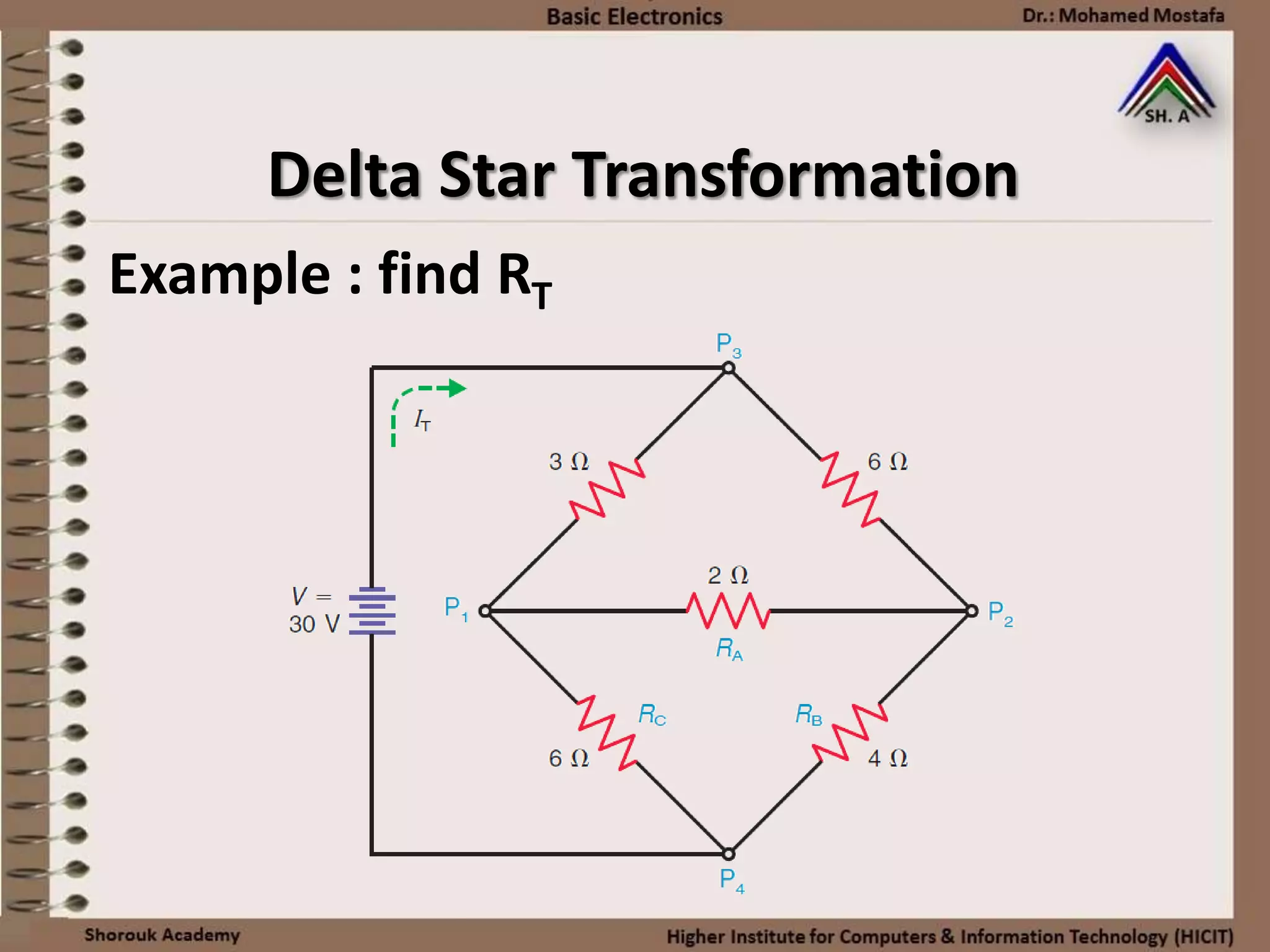 3 delta star transformation | PPTX
