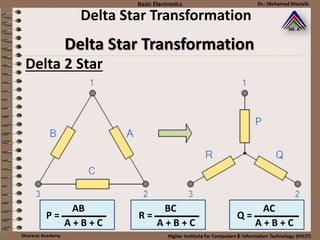 3 delta star transformation | PPTX