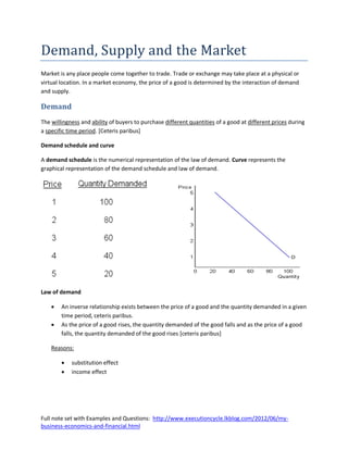 3 demand, supply and the market | PDF