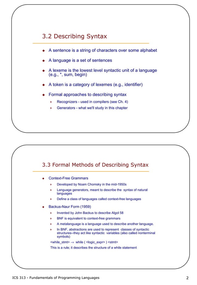 3 describing syntax and semantics | PDF
