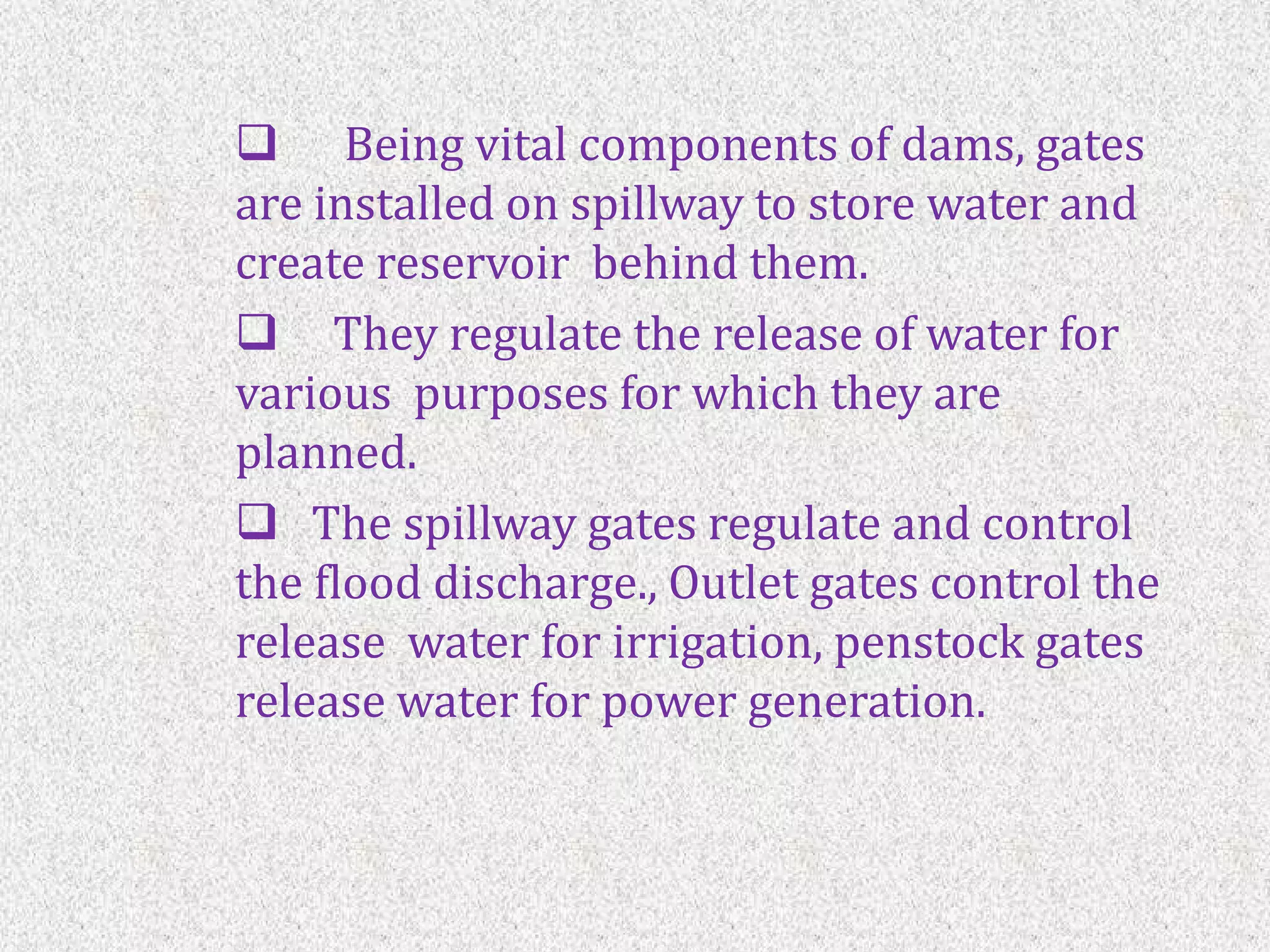 Design Aspects of Gates of Dam | PDF