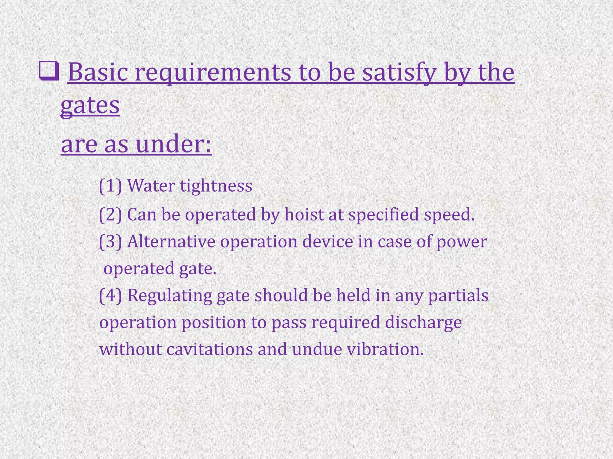 Design Aspects of Gates of Dam | PDF