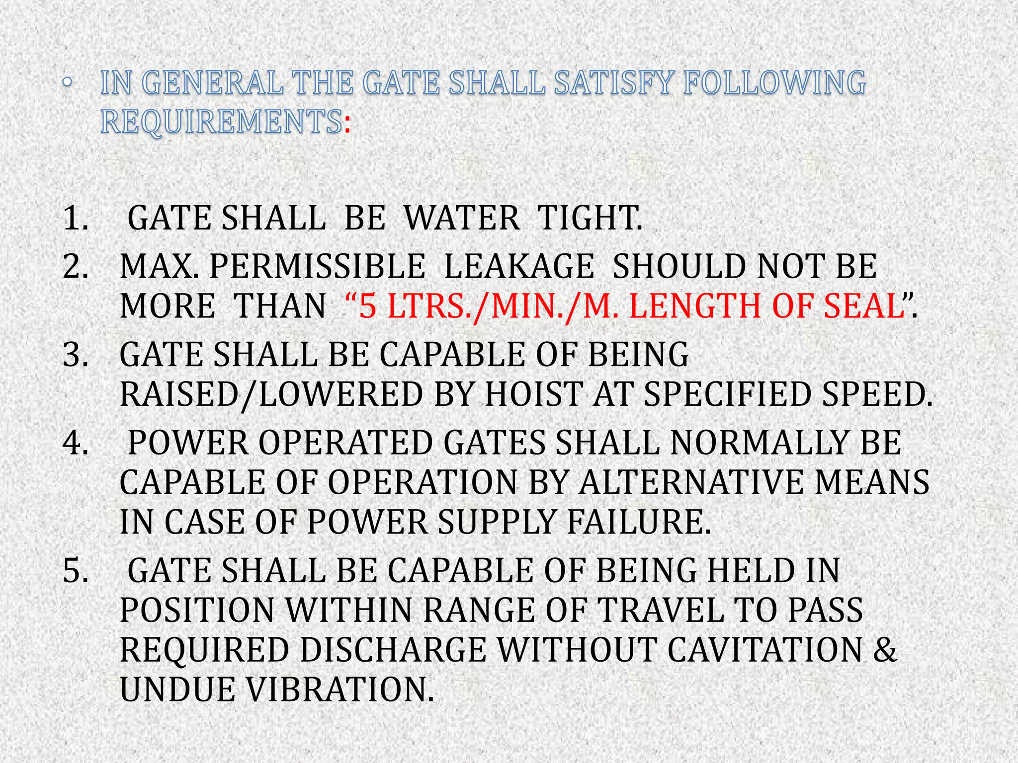 Design Aspects of Gates of Dam | PDF
