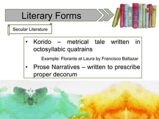 3 development of phil lit | PPTX | Poetry | Books and Literature