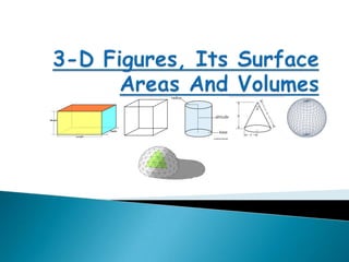 3 d figures, its surface areas and volumes | PPTX