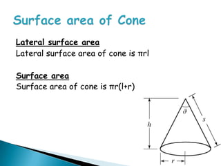 3 d figures, its surface areas and volumes | PPTX
