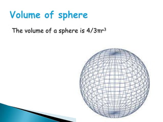 3 d figures, its surface areas and volumes | PPTX
