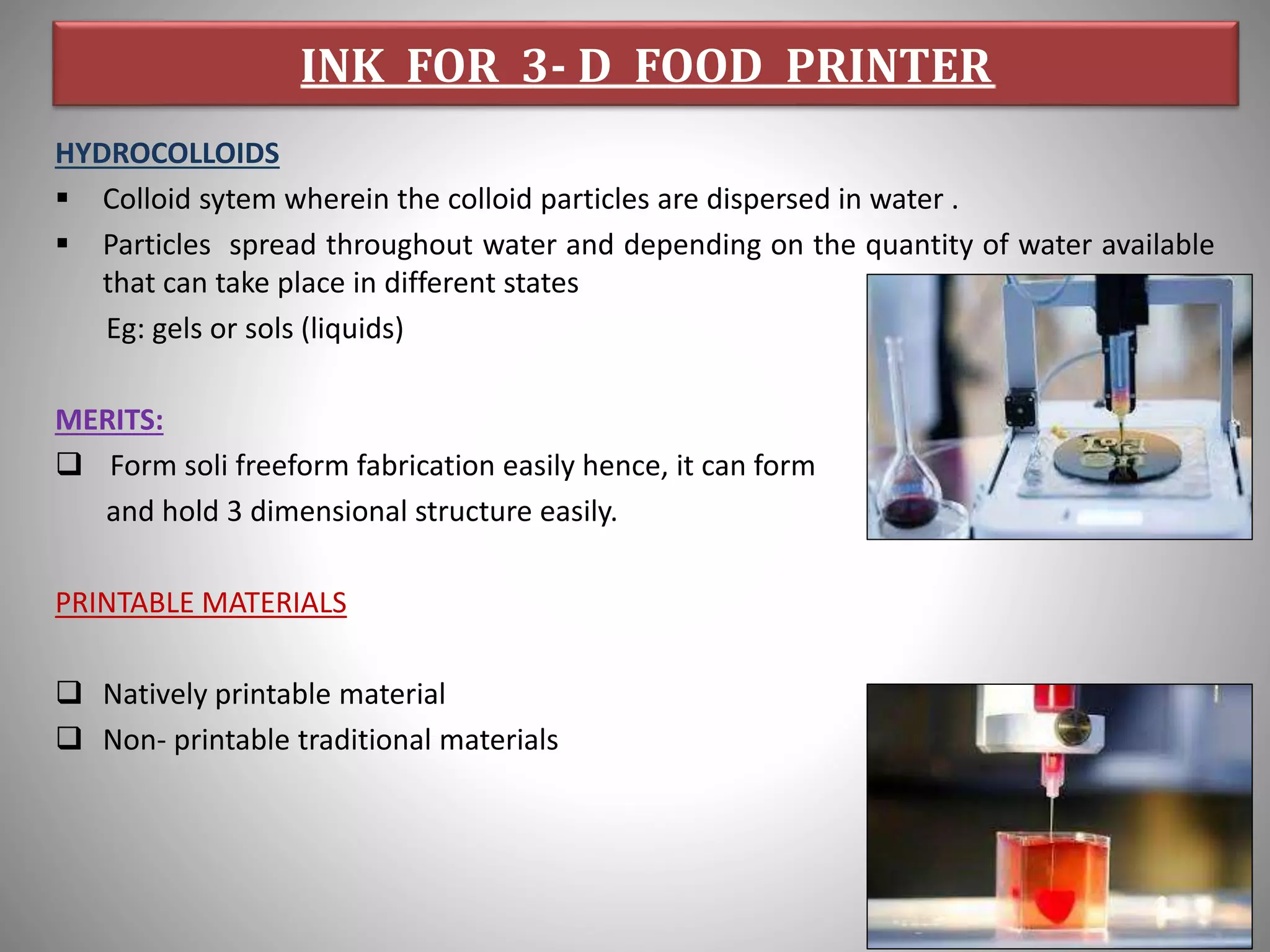 3 -D FOOD PRINTING | PPTX