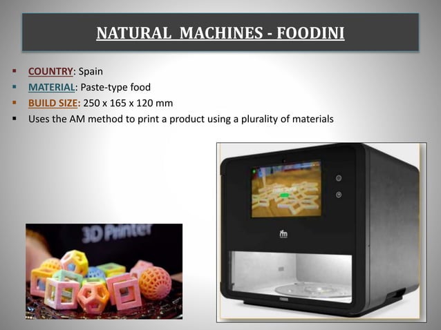 3 -D FOOD PRINTING | PPTX