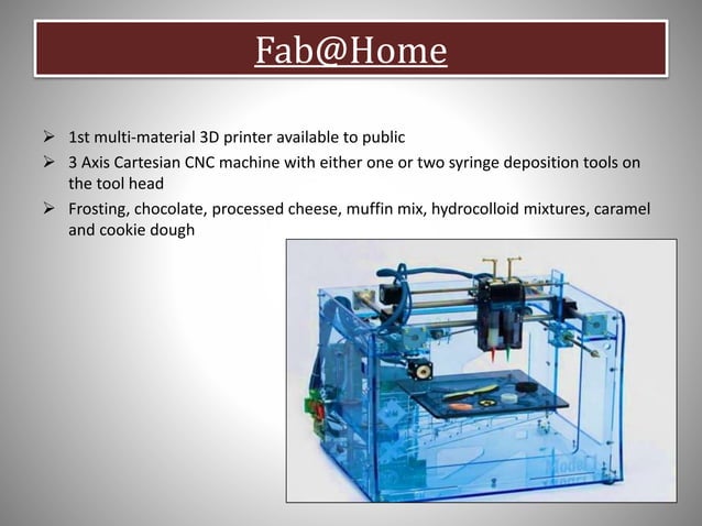 3 -D FOOD PRINTING | PPTX