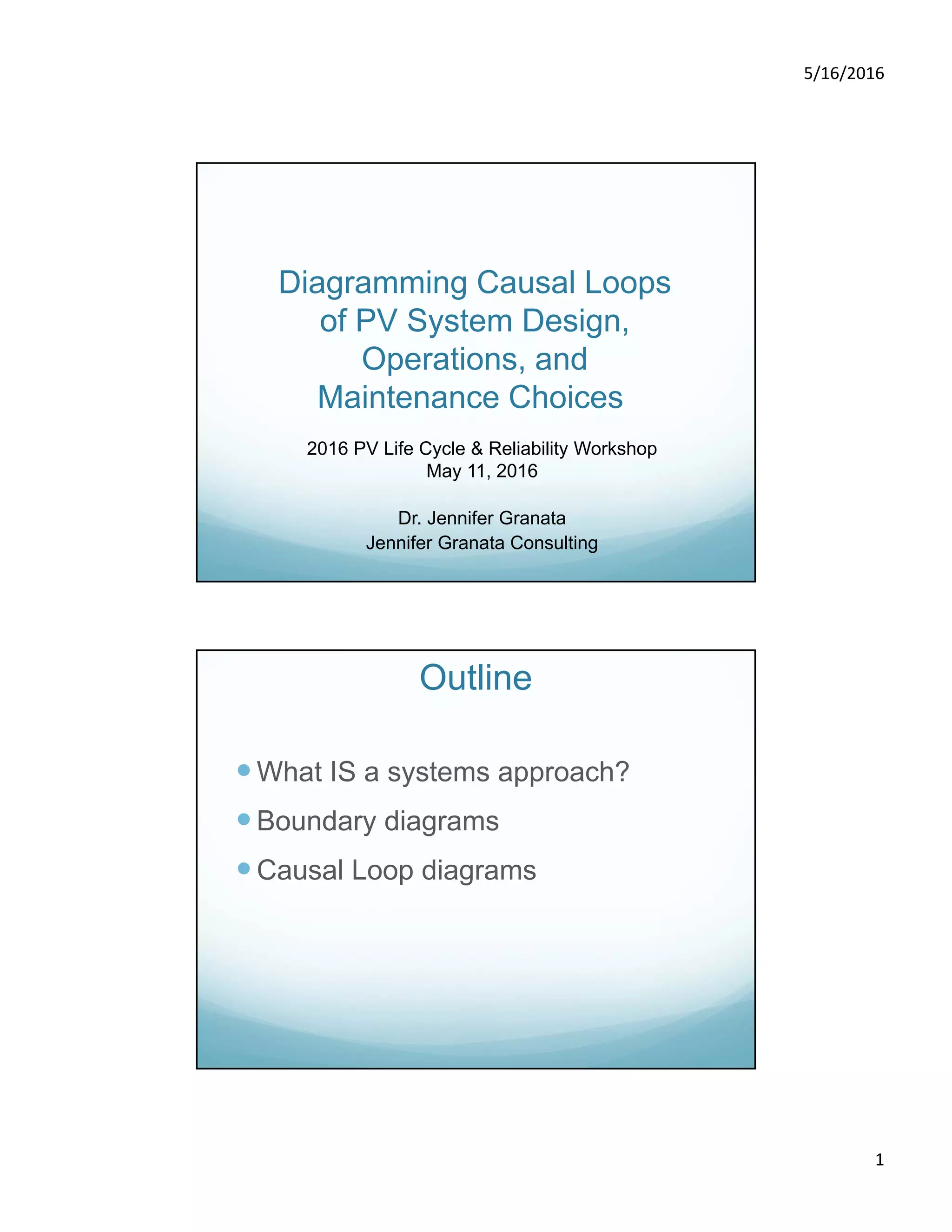 3 diagramming causal loops of pv system design, operations, and ...