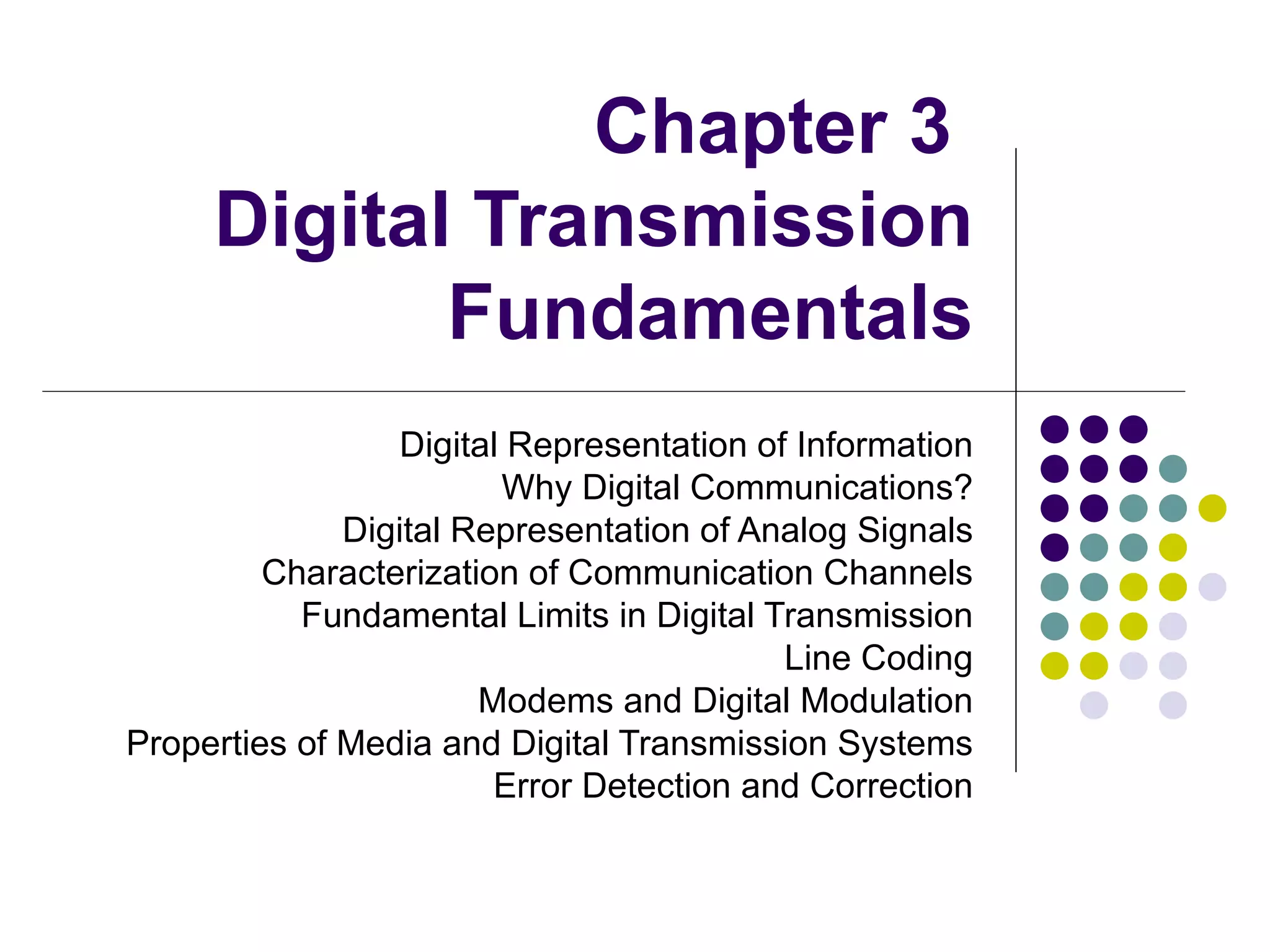 Digital Transmission Fundamentals | PPT | Digital Audio | Computer Software and Applications