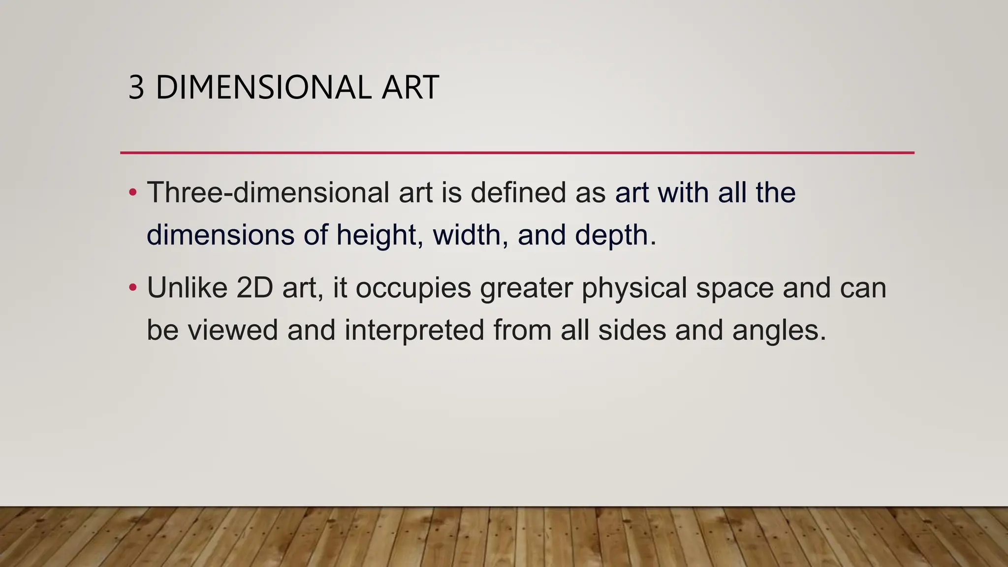 3 dimensional arts | PPTX