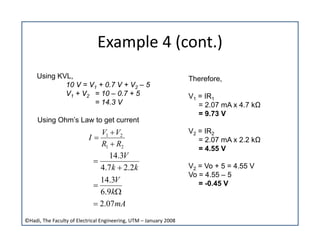 3-Diode Circuit Analysis_v2.pdf Electronics Course | PDF
